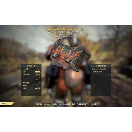 Buy [Power armor set] Unyielding Sentinel T-60 (AP Refresh) Fallout 76